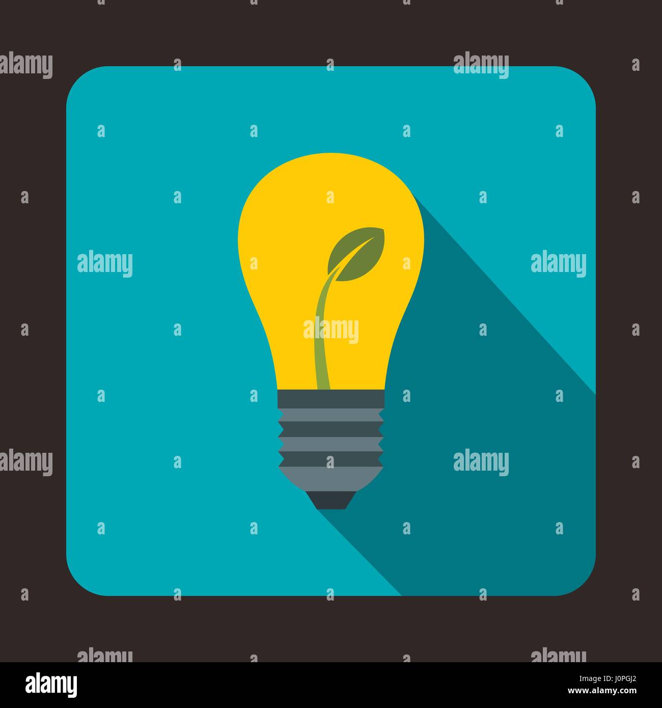Light bulb icon seedling Stock Vector Images - Alamy