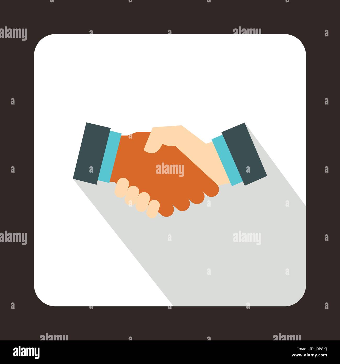 Handshake icon in flat style Stock Vector Image & Art - Alamy