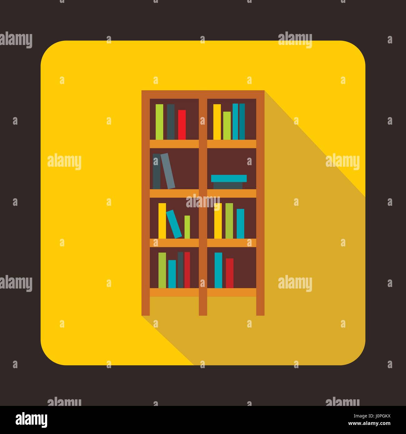 Bookcase icon in flat style Stock Vector Image & Art - Alamy