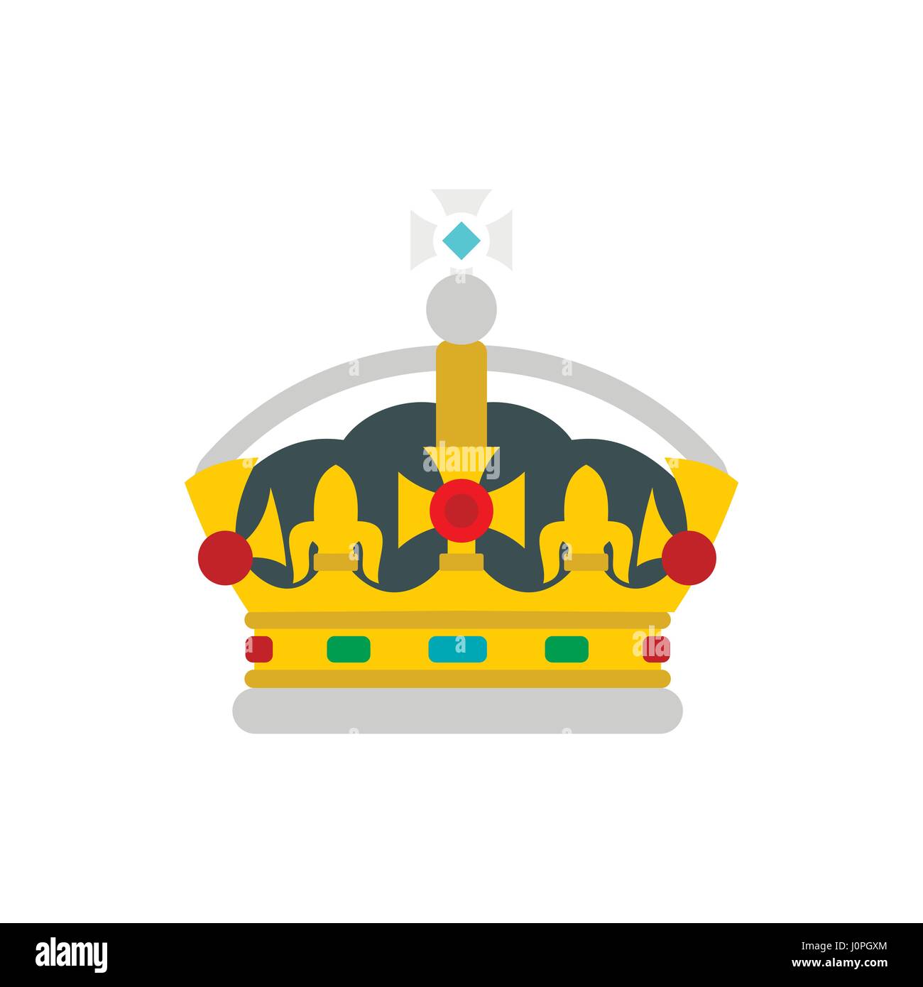 Crown icon, flat style Stock Vector Image & Art - Alamy