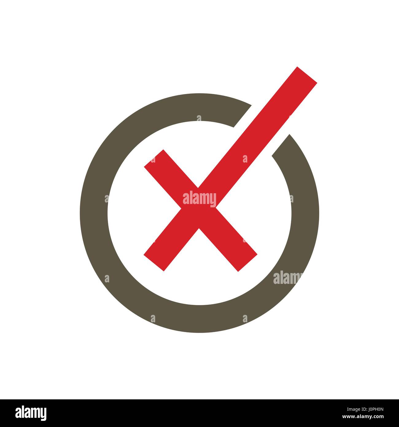 Cross in circle icon, flat style Stock Vector Image & Art - Alamy