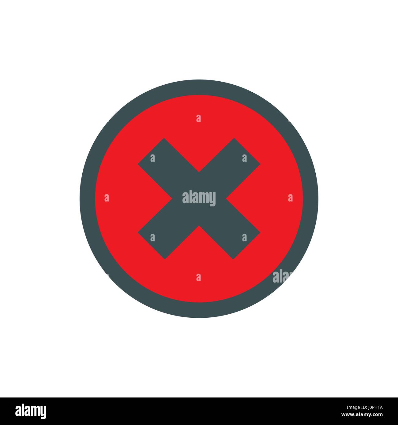 Sign of cross in circle icon, flat style Stock Vector Image & Art - Alamy