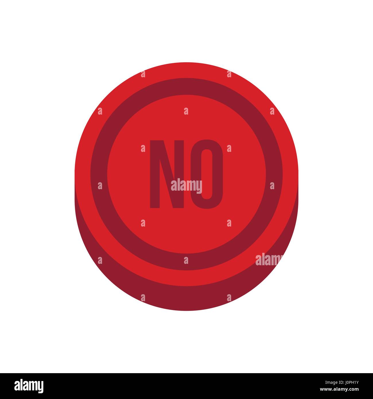 Button no in circle icon, flat style Stock Vector Image & Art - Alamy