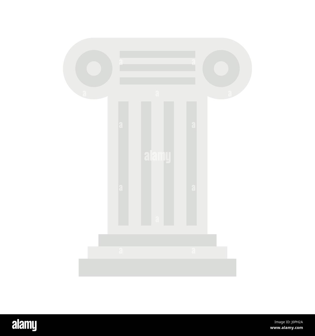 Ancient Ionic pillar icon, flat style Stock Vector Image & Art - Alamy