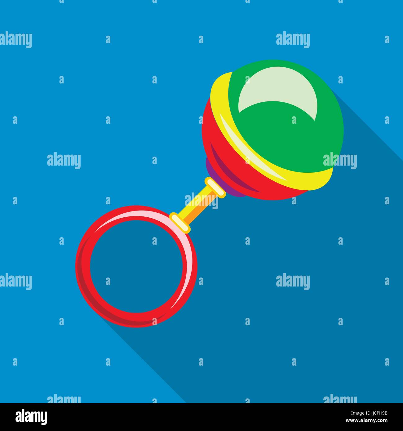 Rattle icon, flat style Stock Vector Image & Art - Alamy