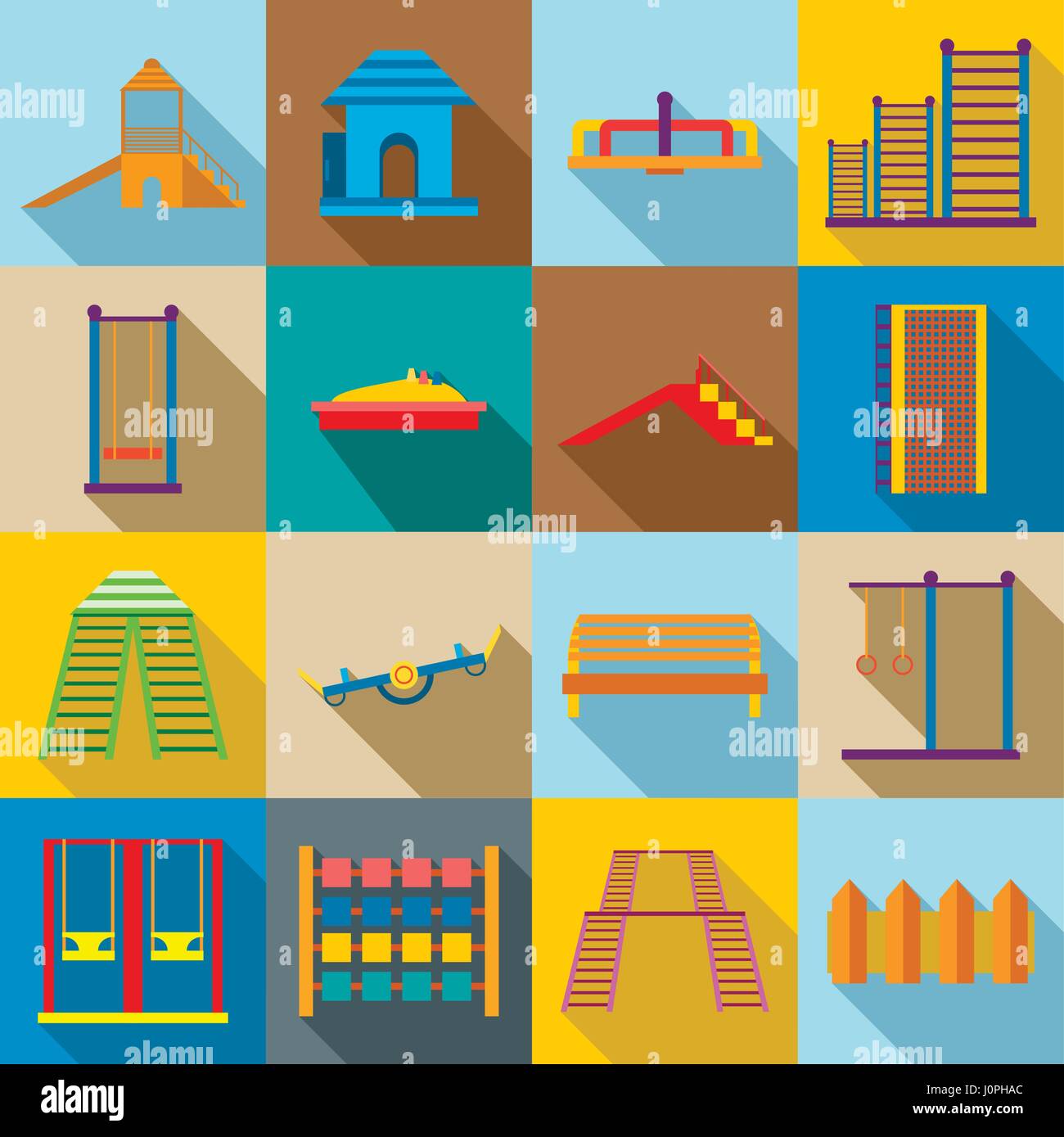 Children playground icons set Stock Vector Image & Art - Alamy