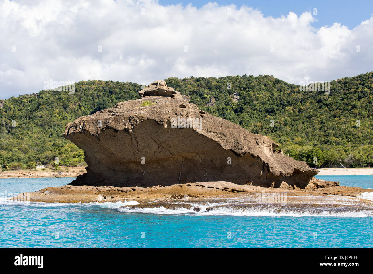 Hawksbill Rock is a rock formation off the west coast of Antigua near ...