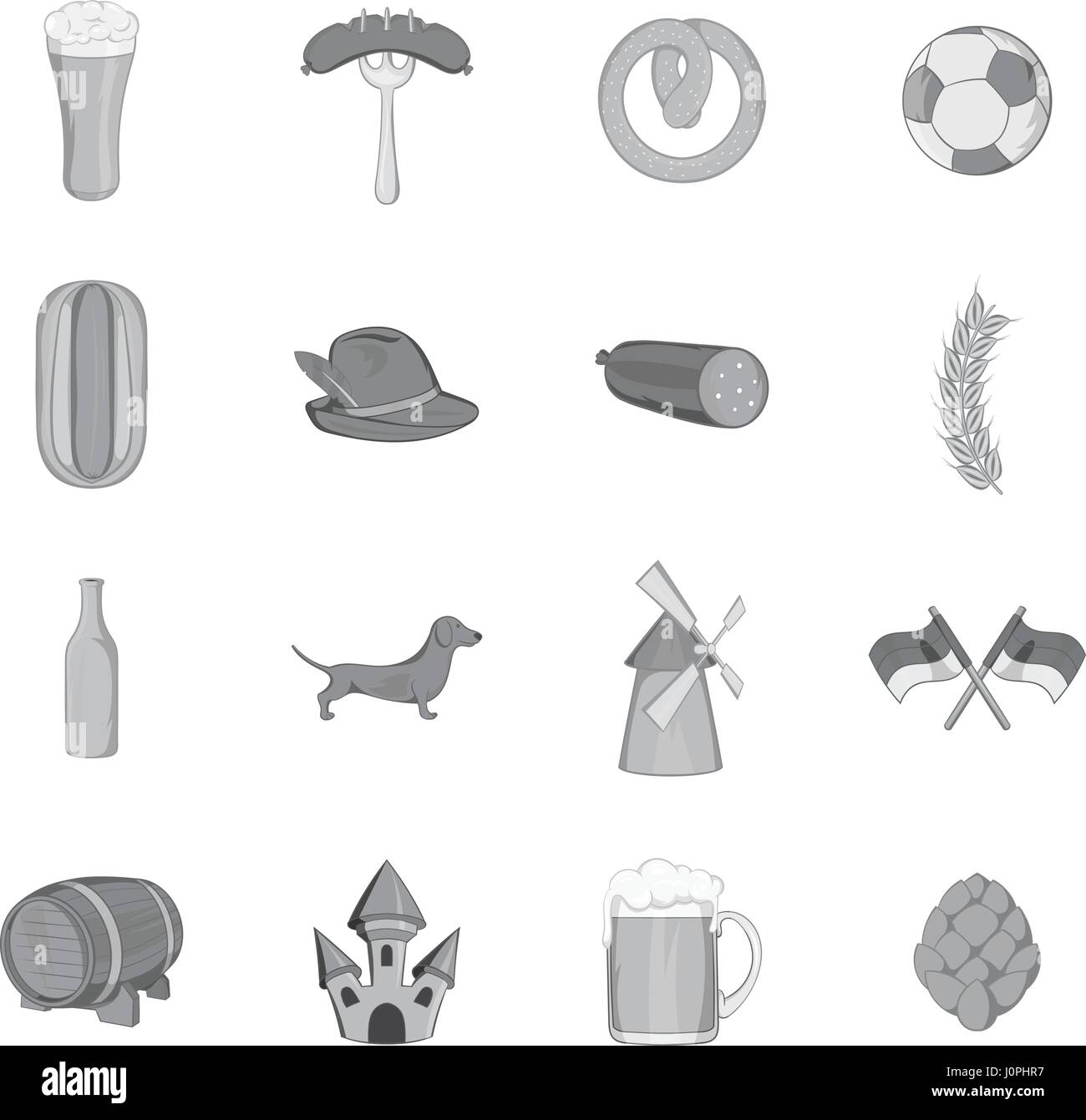 Germany icons set, black monochrome style Stock Vector Image & Art - Alamy