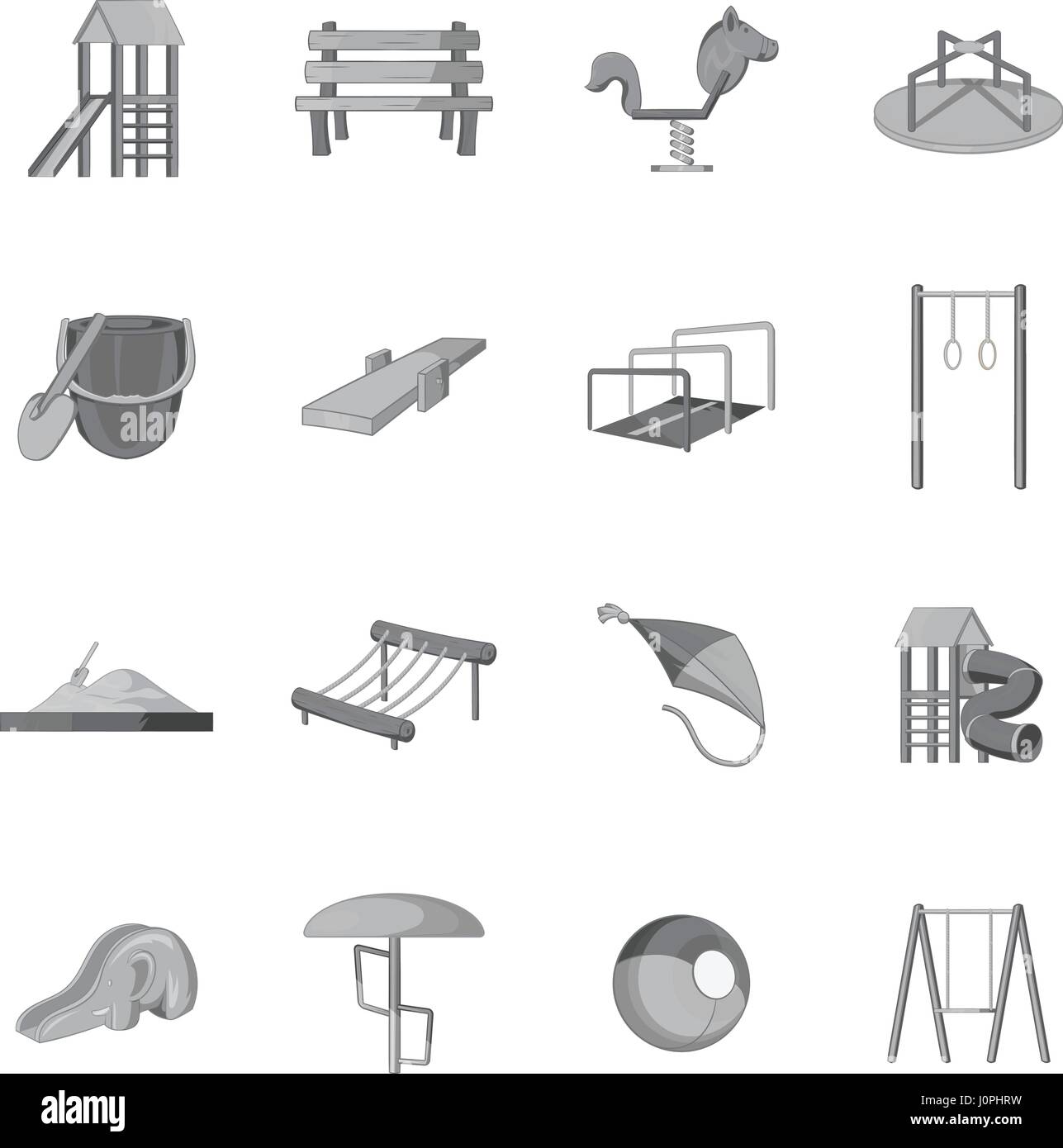 Children playground icons set Stock Vector Image & Art - Alamy
