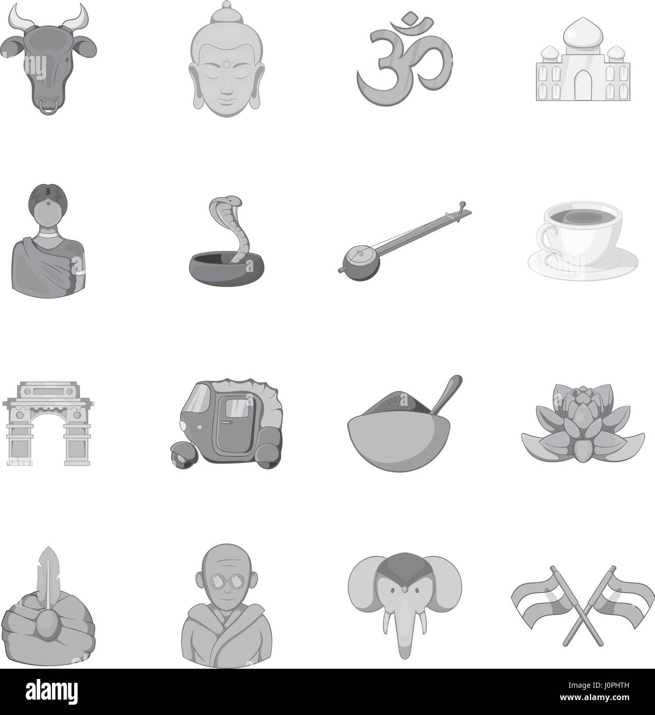 Monochrome mandala icons hi-res stock photography and images - Alamy