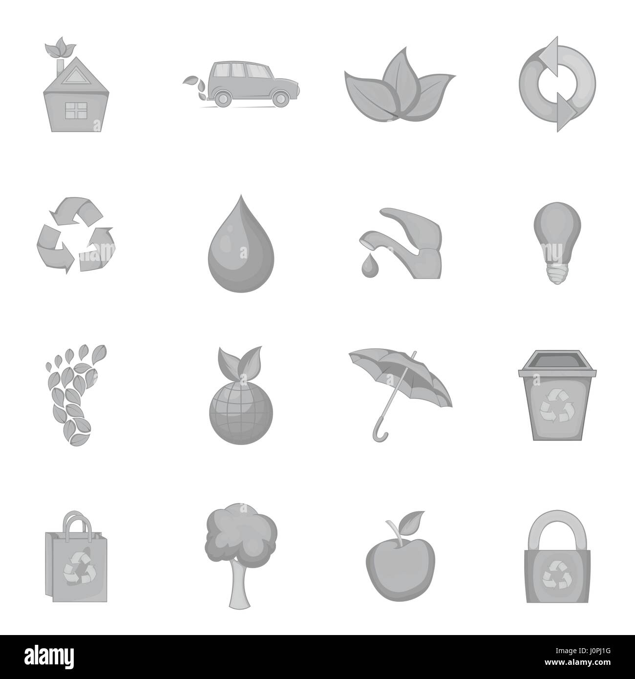 Nature icons set in black monochrome style Stock Vector Image & Art - Alamy