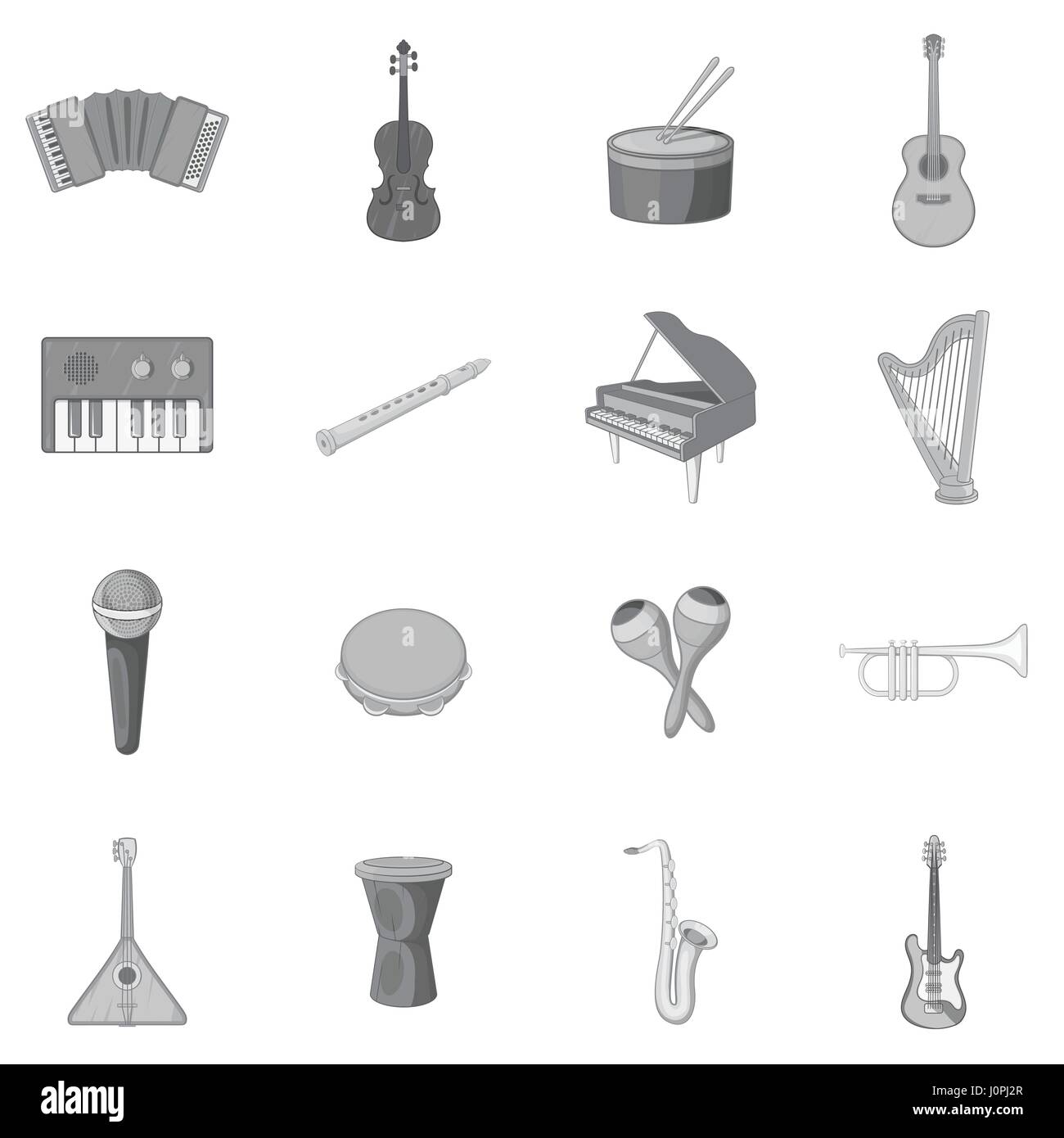 Musical instruments icons set Stock Vector Image & Art - Alamy