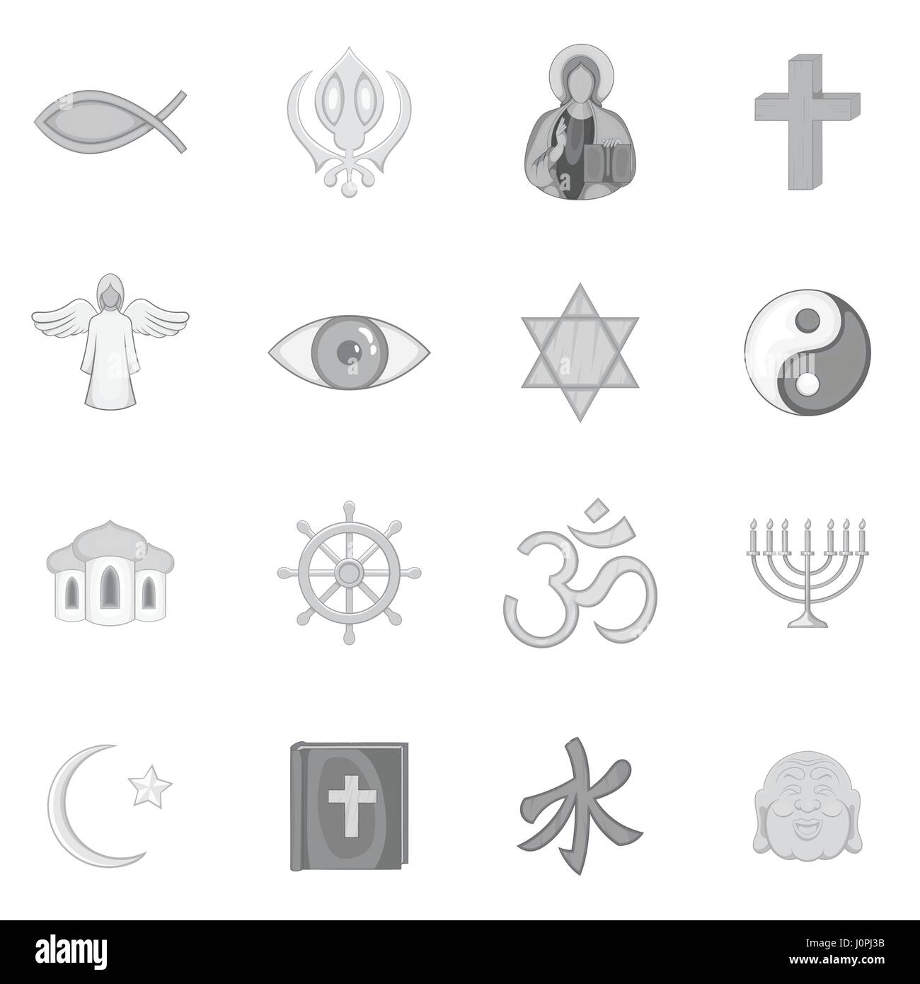 Religion symbols icons set Stock Vector Image & Art - Alamy