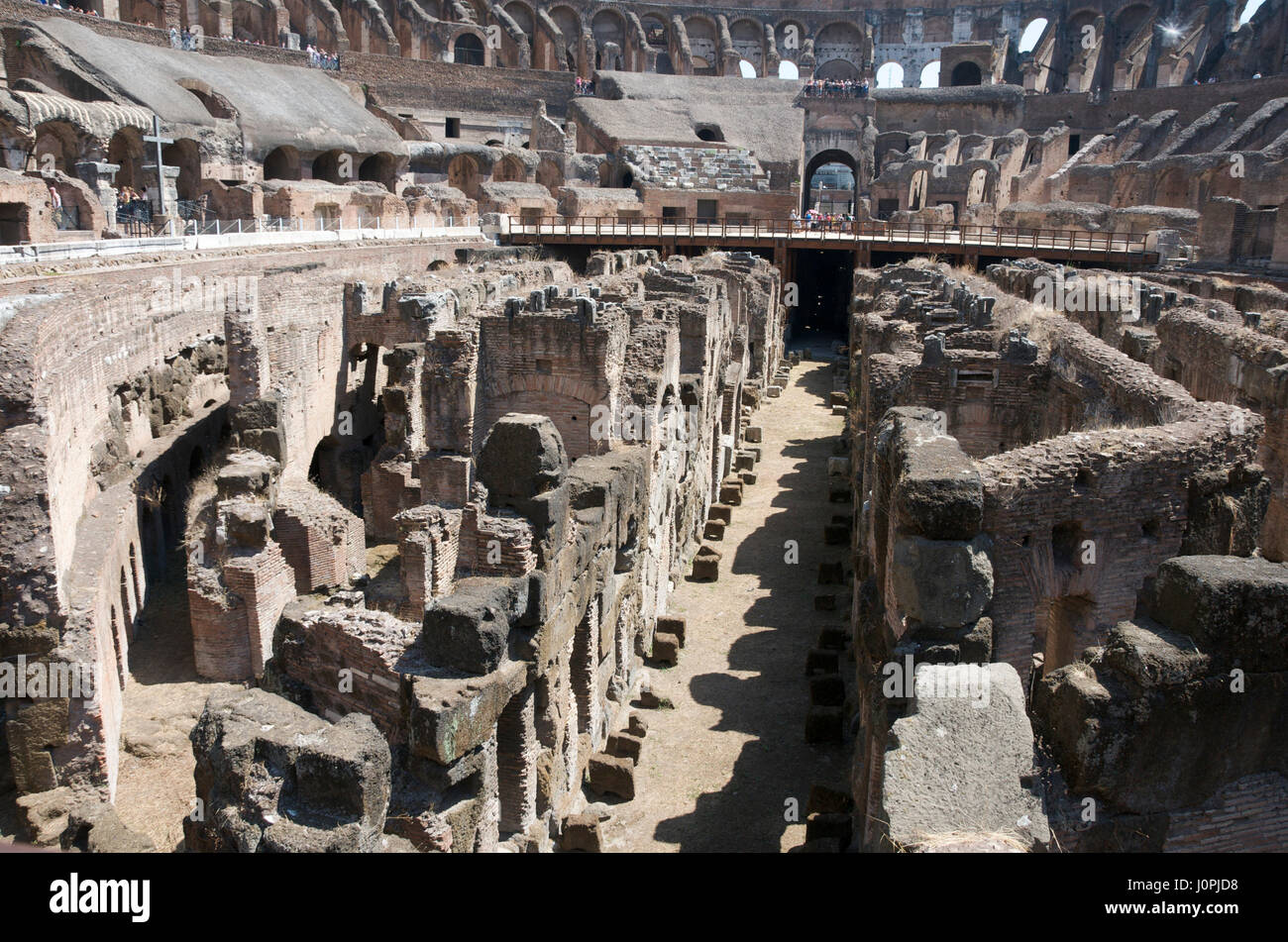 View of the interior layout of the Colosseum in Rome showcasing ancient ...
