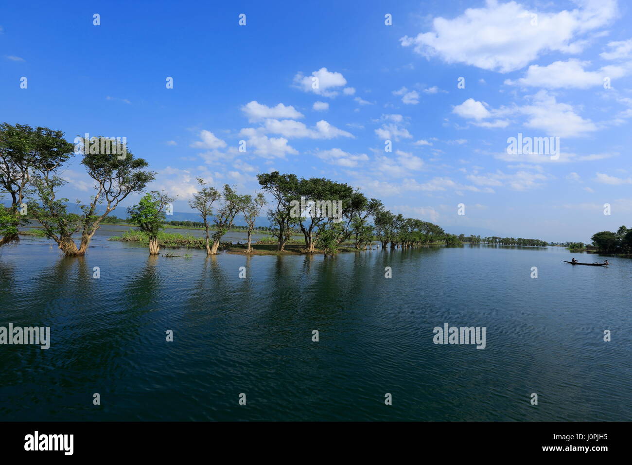 Tanguar haor, located in the Dharmapasha and Tahirpur upazilas of ...