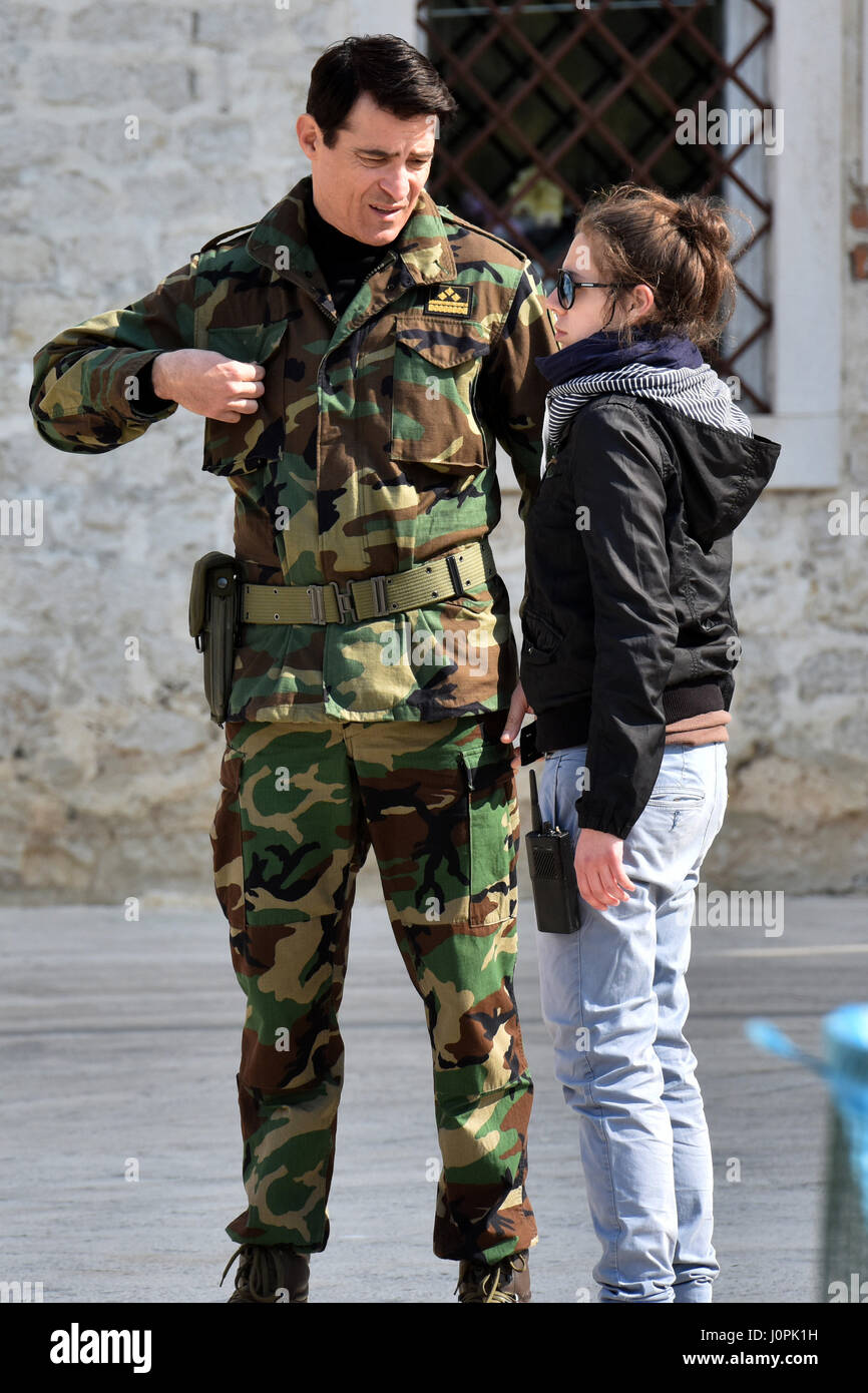Filming scenes at the Zadar Forum for the movie 'General' about the ...