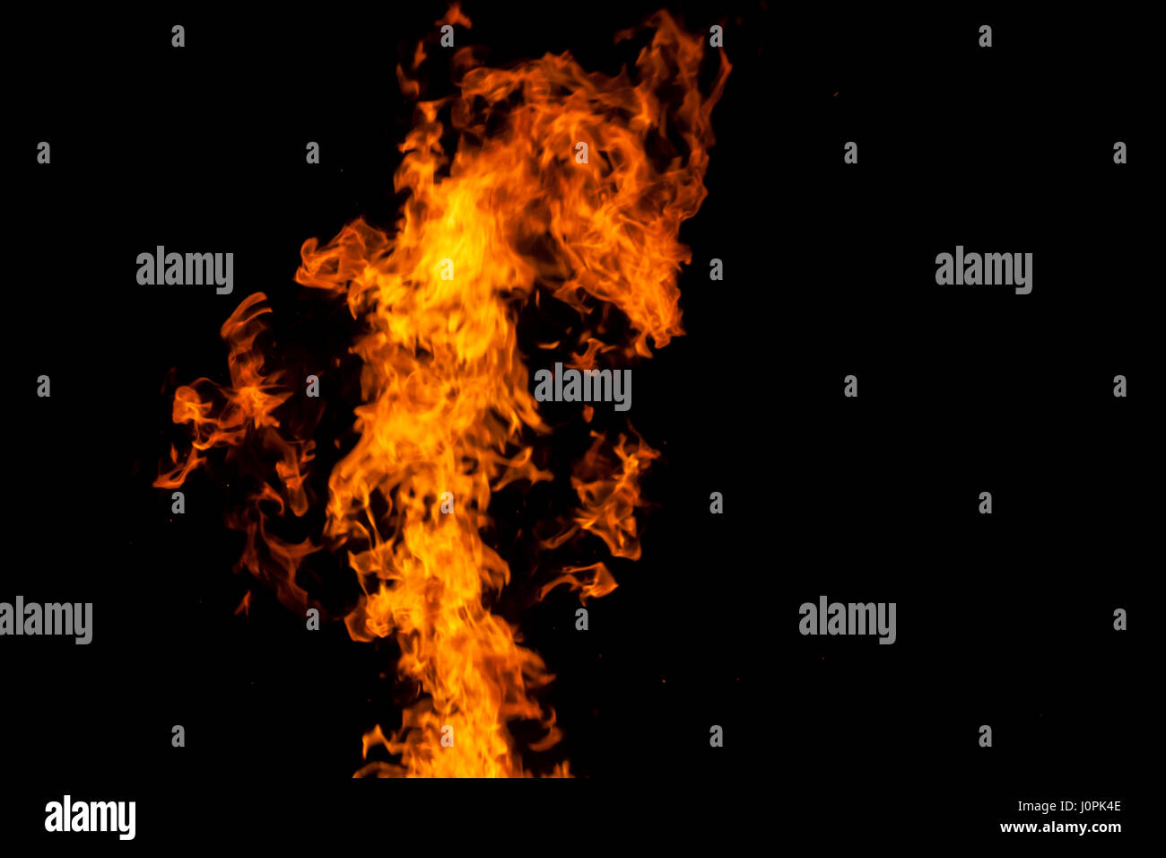 Yellow and orange fire frames on a black background Stock Photo - Alamy