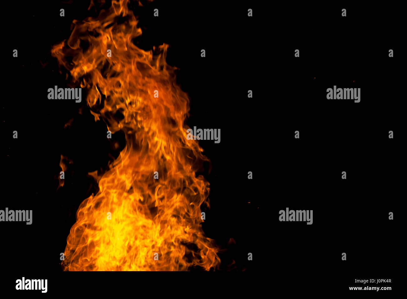 Yellow and orange fire frames isolated on a black background Stock ...
