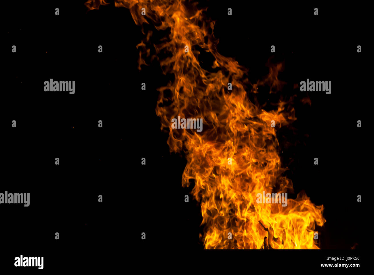 Yellow and orange fire frames isolated on a black background Stock ...