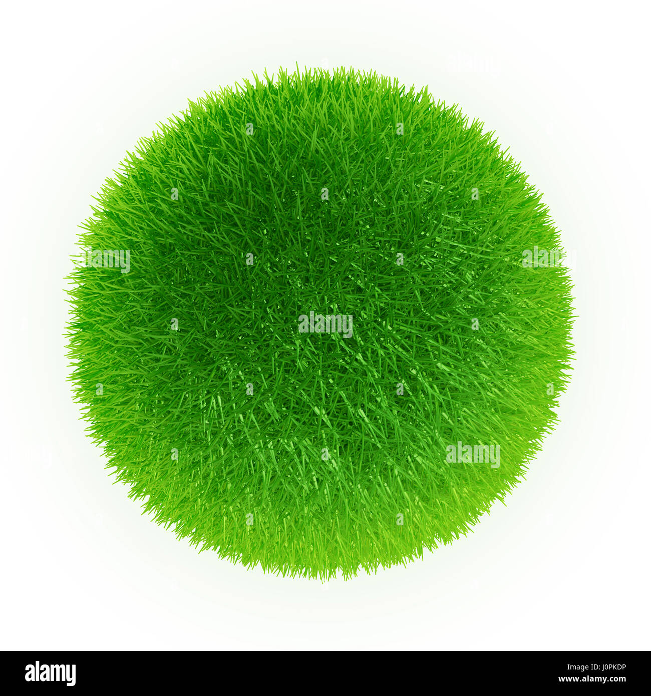green grass sphere isolated on white background Stock Photo - Alamy