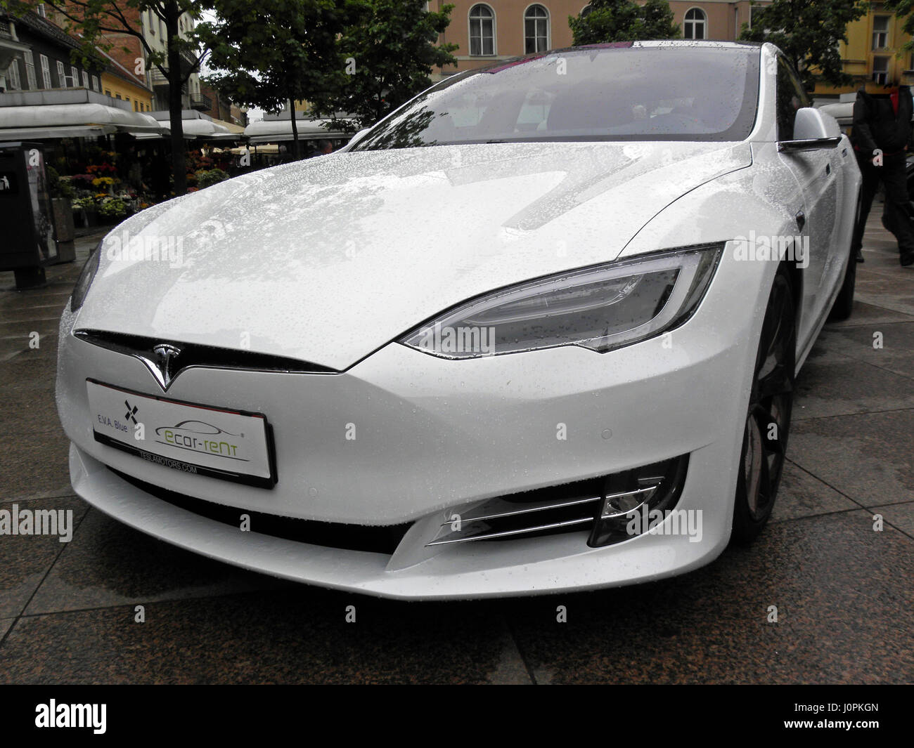 Tesla,car,Model S P100D,exhibition, Zagreb,Croatia,Europe,1 Stock Photo ...