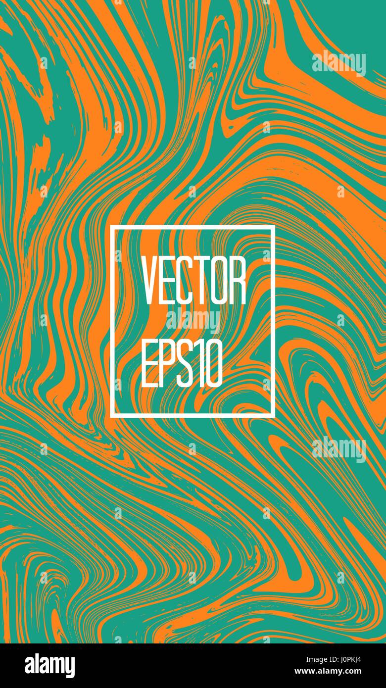 Abstract card with liquid lines. Marble effect. Vector illustration ...
