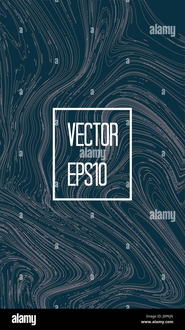 Abstract card with liquid lines. Marble effect. Vector illustration ...