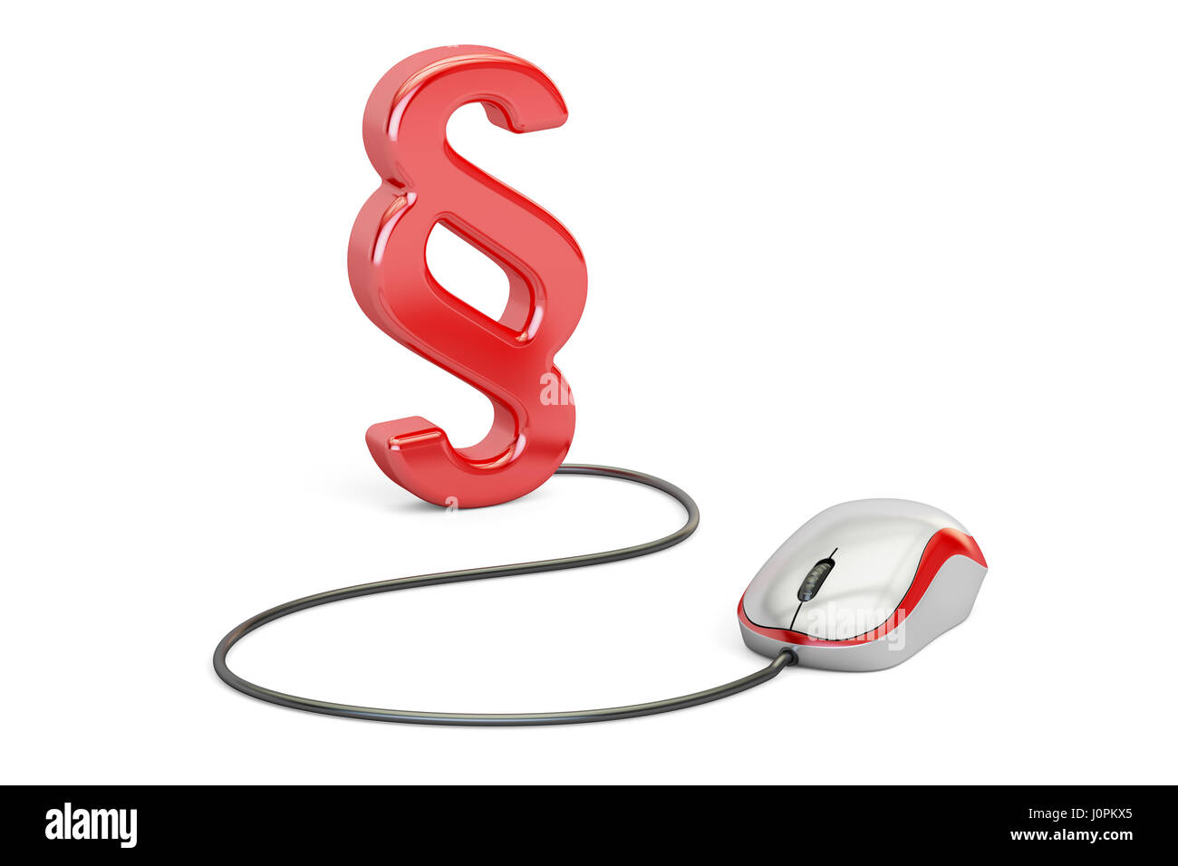 section symbol with computer mouse, 3D rendering isolated on white background Stock Photo - Alamy