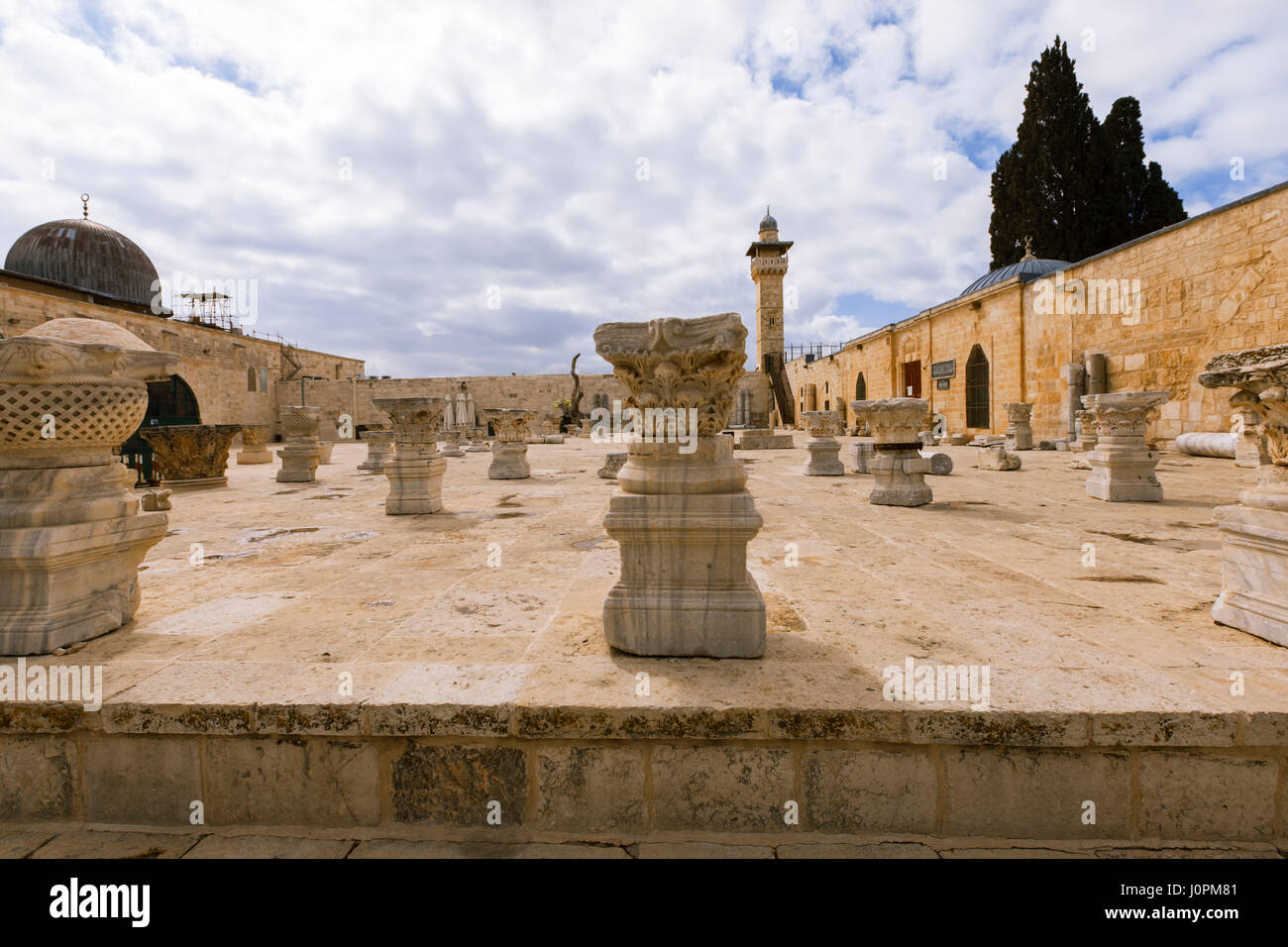 View of Al-Aqsa mosque on the Temple Mount in Jerusalem. The third ...