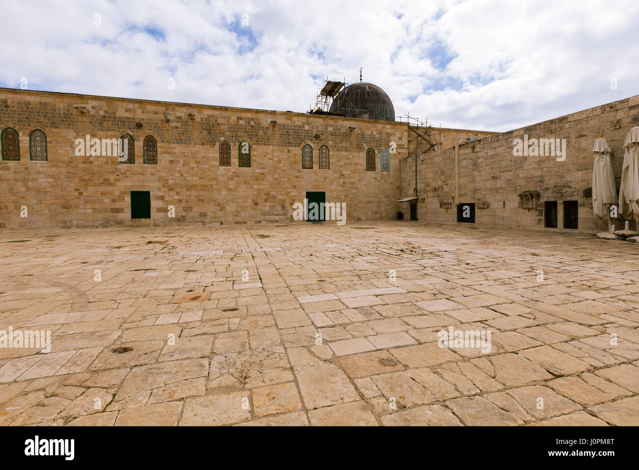 View of Al-Aqsa mosque on the Temple Mount in Jerusalem. The third ...