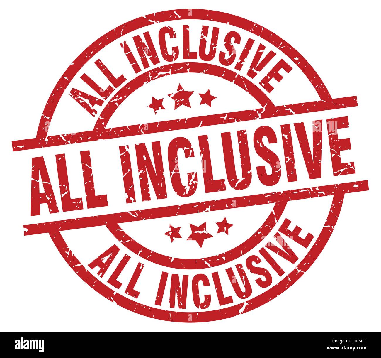 all inclusive round red grunge stamp Stock Vector Image & Art - Alamy