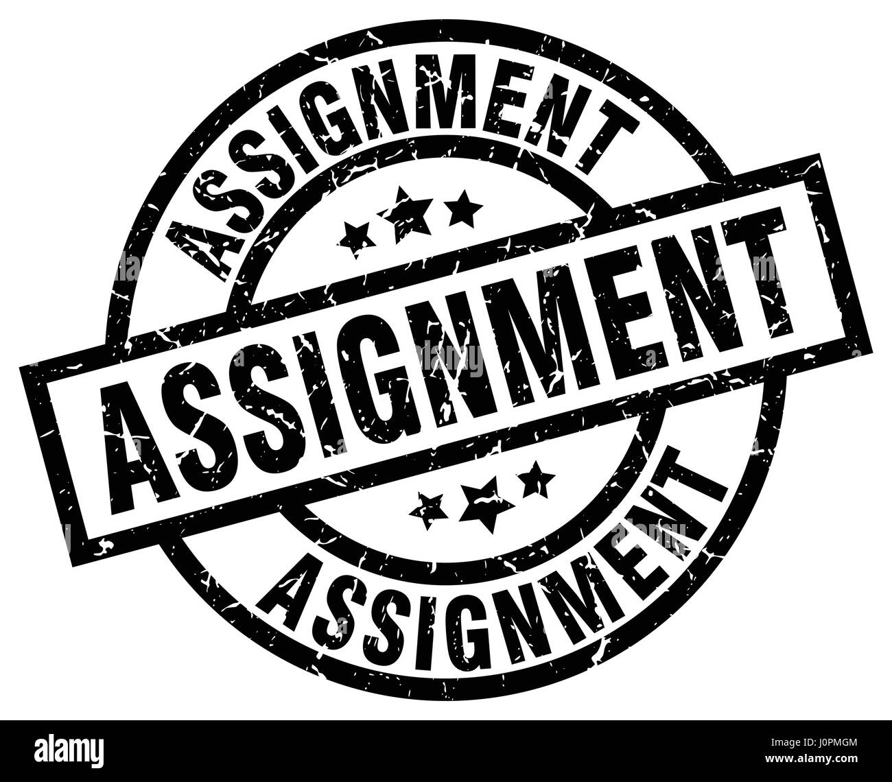 Assignment stamp Black and White Stock Photos & Images - Alamy