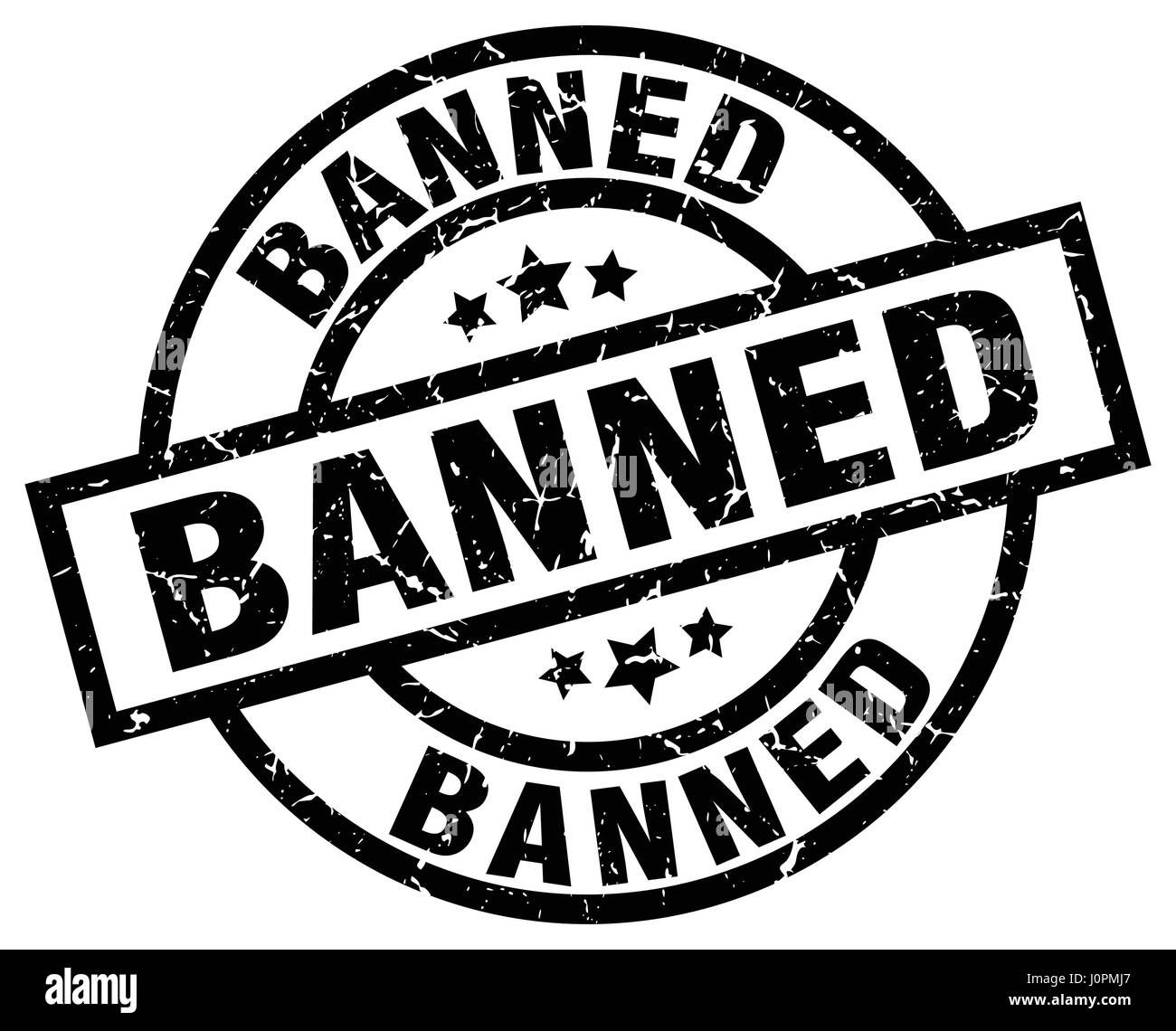 Banned Stamp Black and White Stock Photos & Images - Alamy