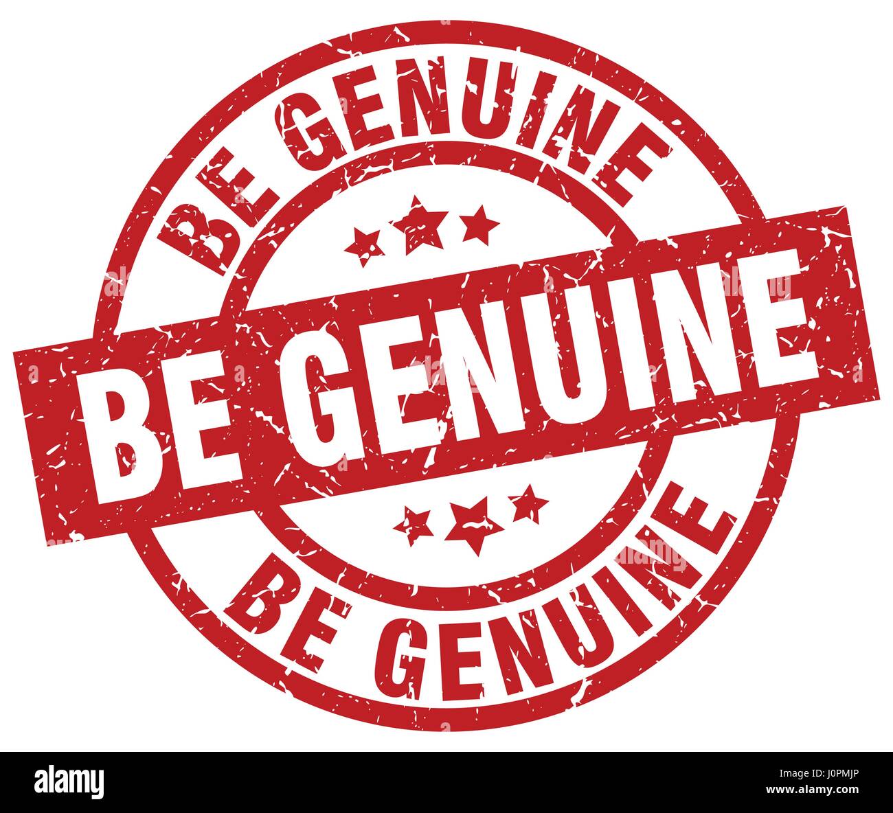 be genuine round red grunge stamp Stock Vector Image & Art - Alamy
