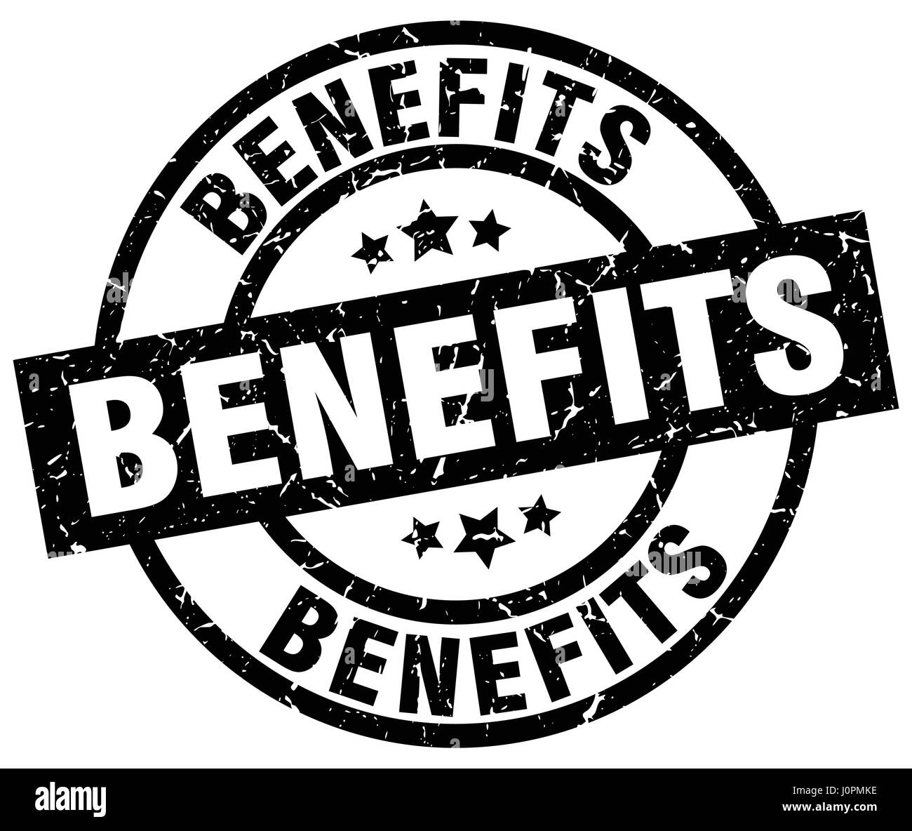 benefits round grunge black stamp Stock Vector Image & Art - Alamy