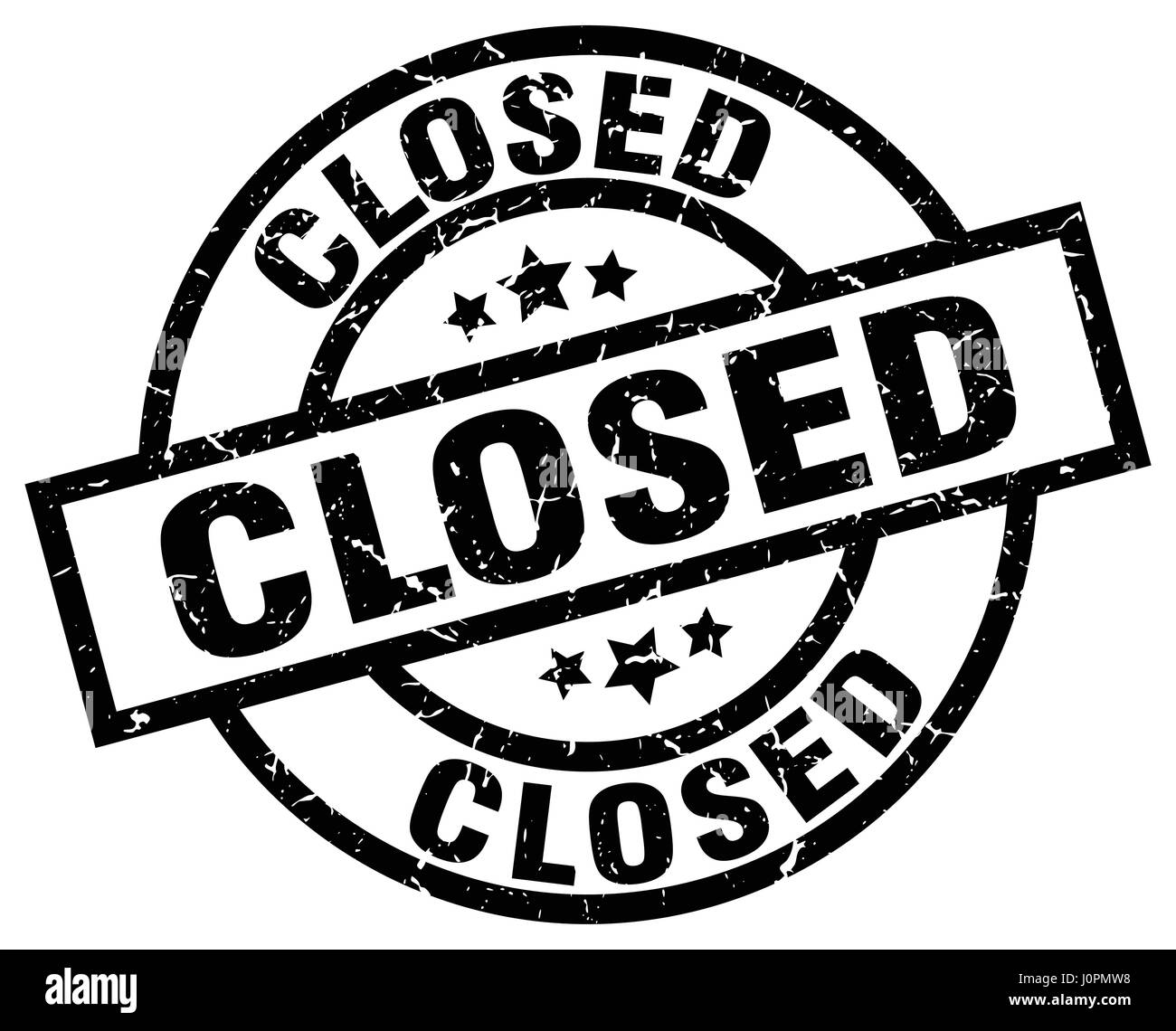 closed round grunge black stamp Stock Vector Image & Art - Alamy