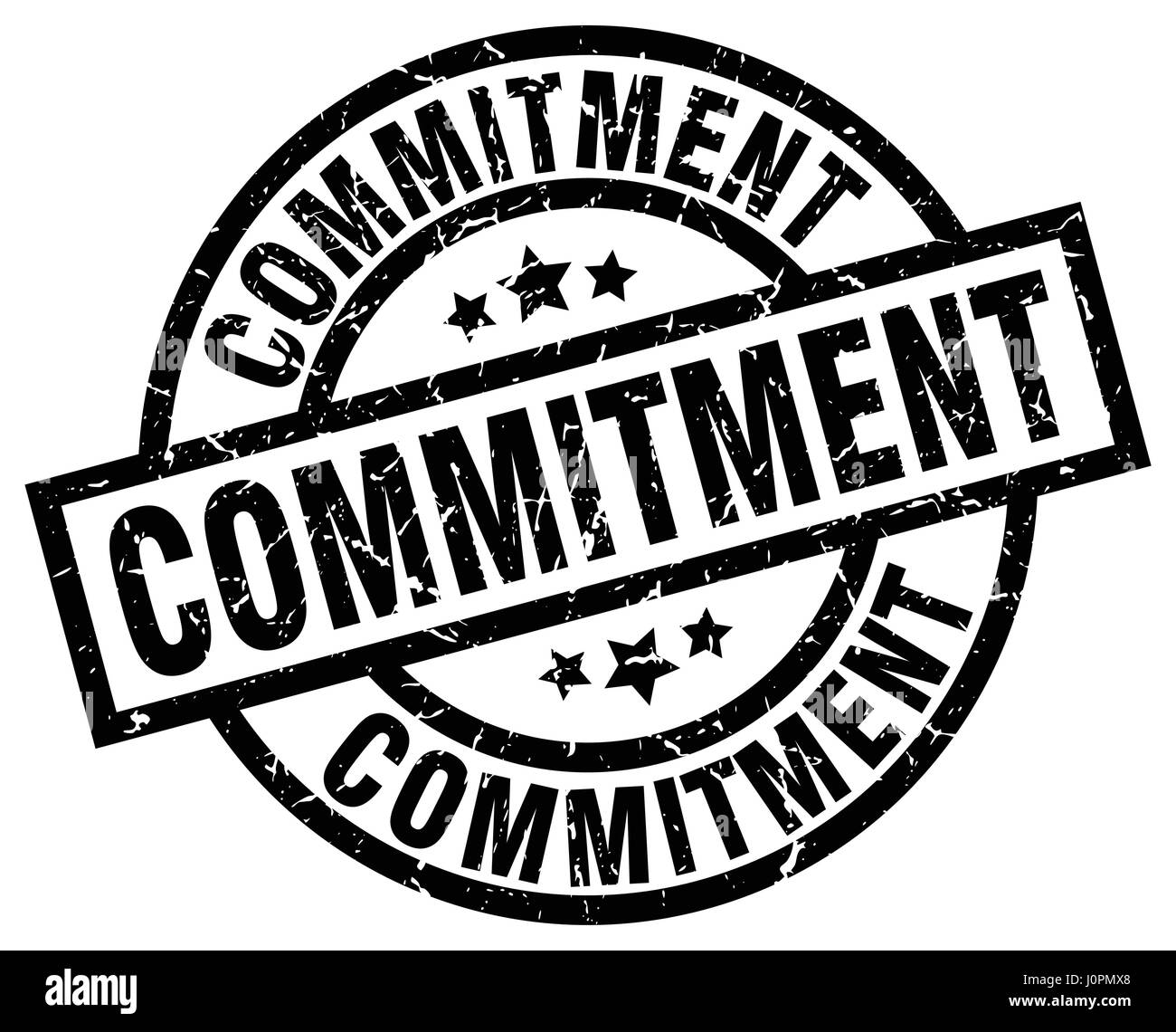 commitment round grunge black stamp Stock Vector Image & Art - Alamy