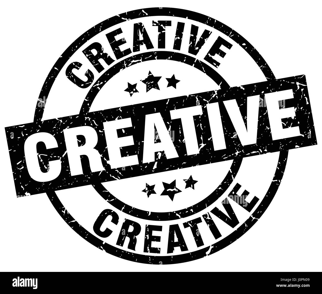 creative round grunge black stamp Stock Vector Image & Art - Alamy