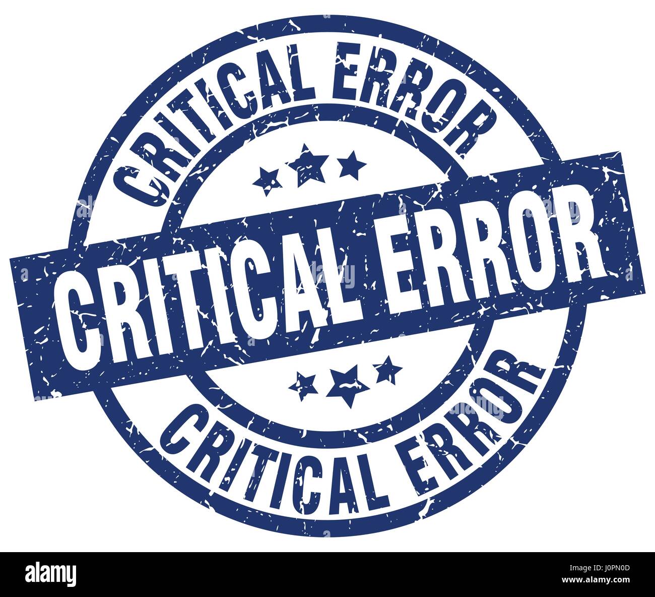 critical error blue round grunge stamp Stock Vector Image & Art - Alamy