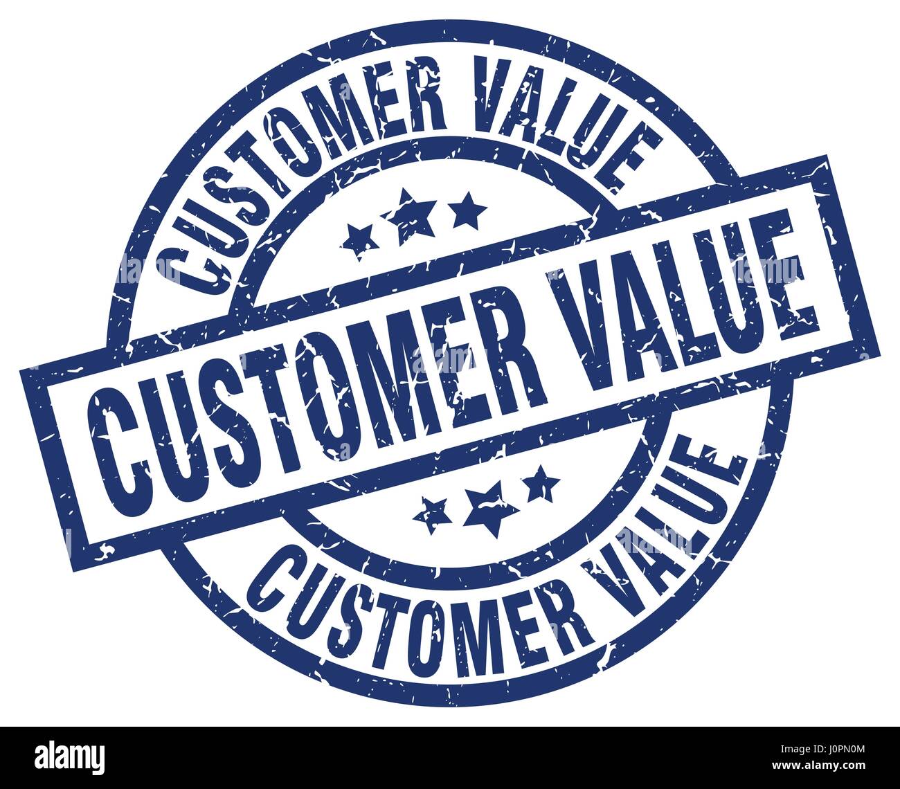 customer value blue round grunge stamp Stock Vector Image & Art - Alamy