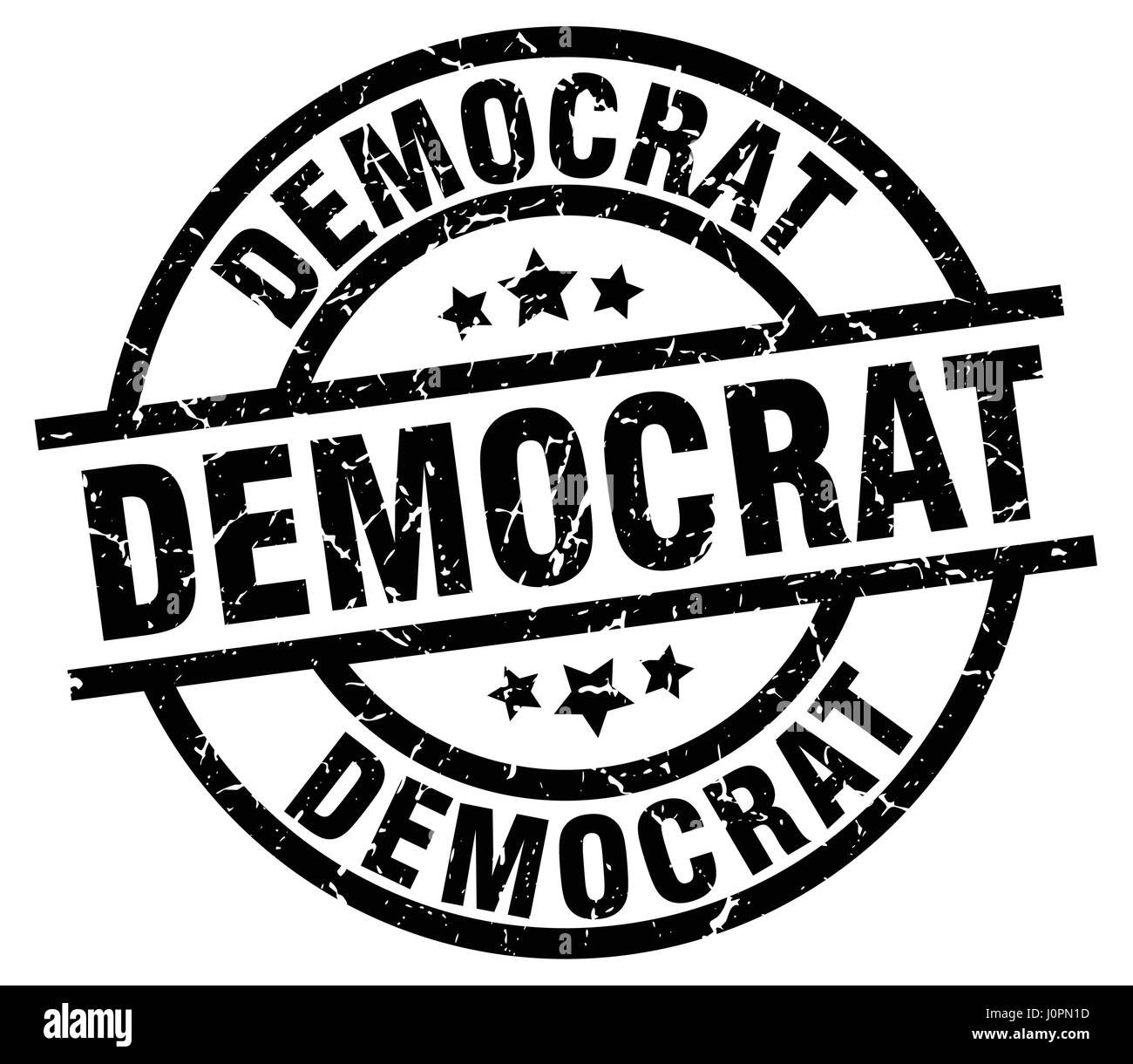 democrat round grunge black stamp Stock Vector Image & Art - Alamy
