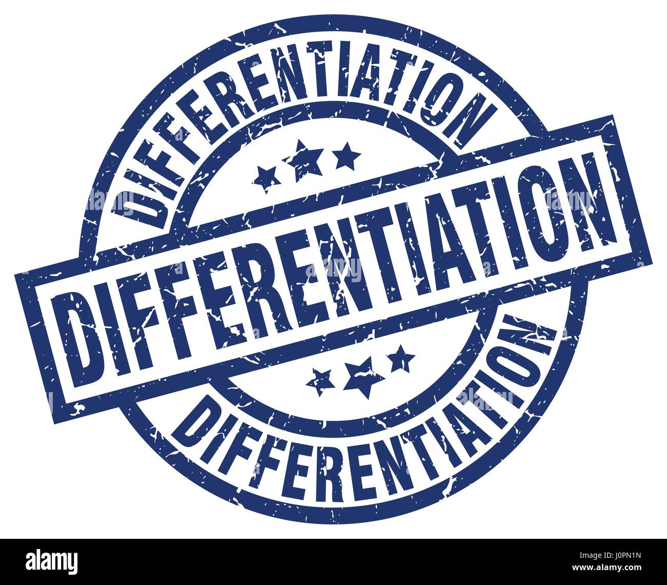 differentiation blue round grunge stamp Stock Vector Image & Art - Alamy