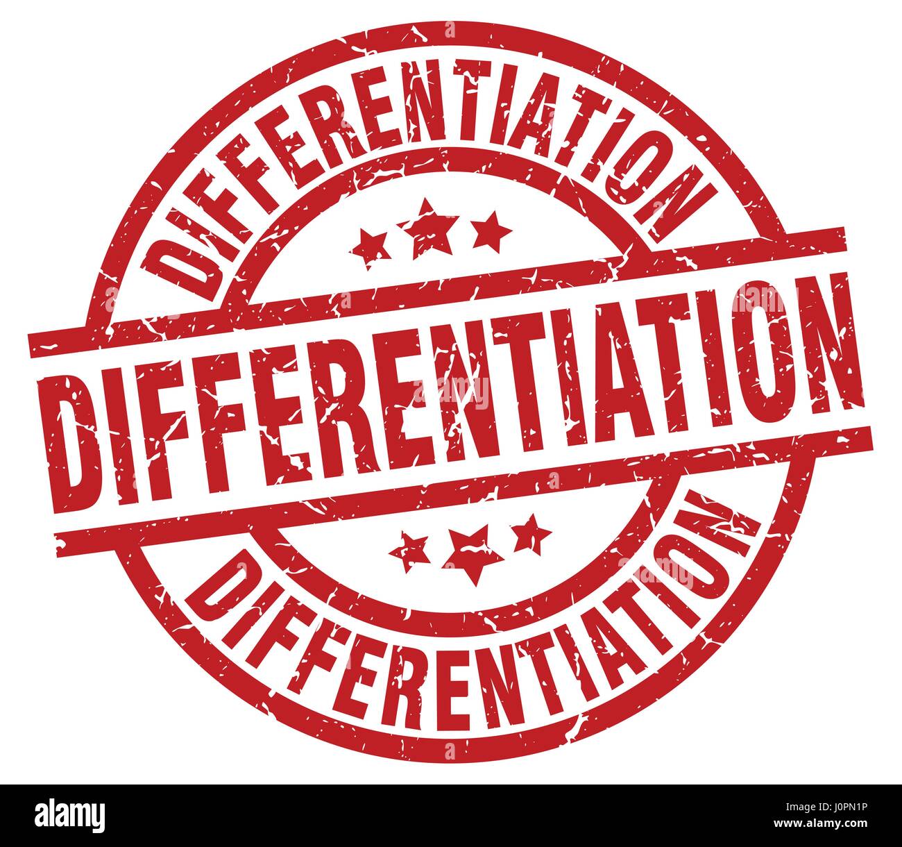 differentiation round red grunge stamp Stock Vector Image & Art - Alamy