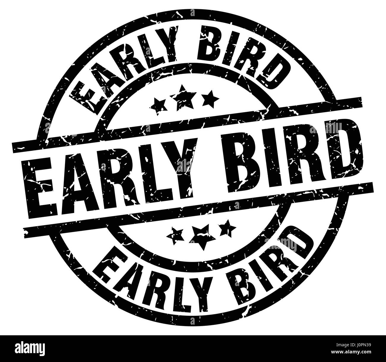 early bird round grunge black stamp Stock Vector Image & Art - Alamy