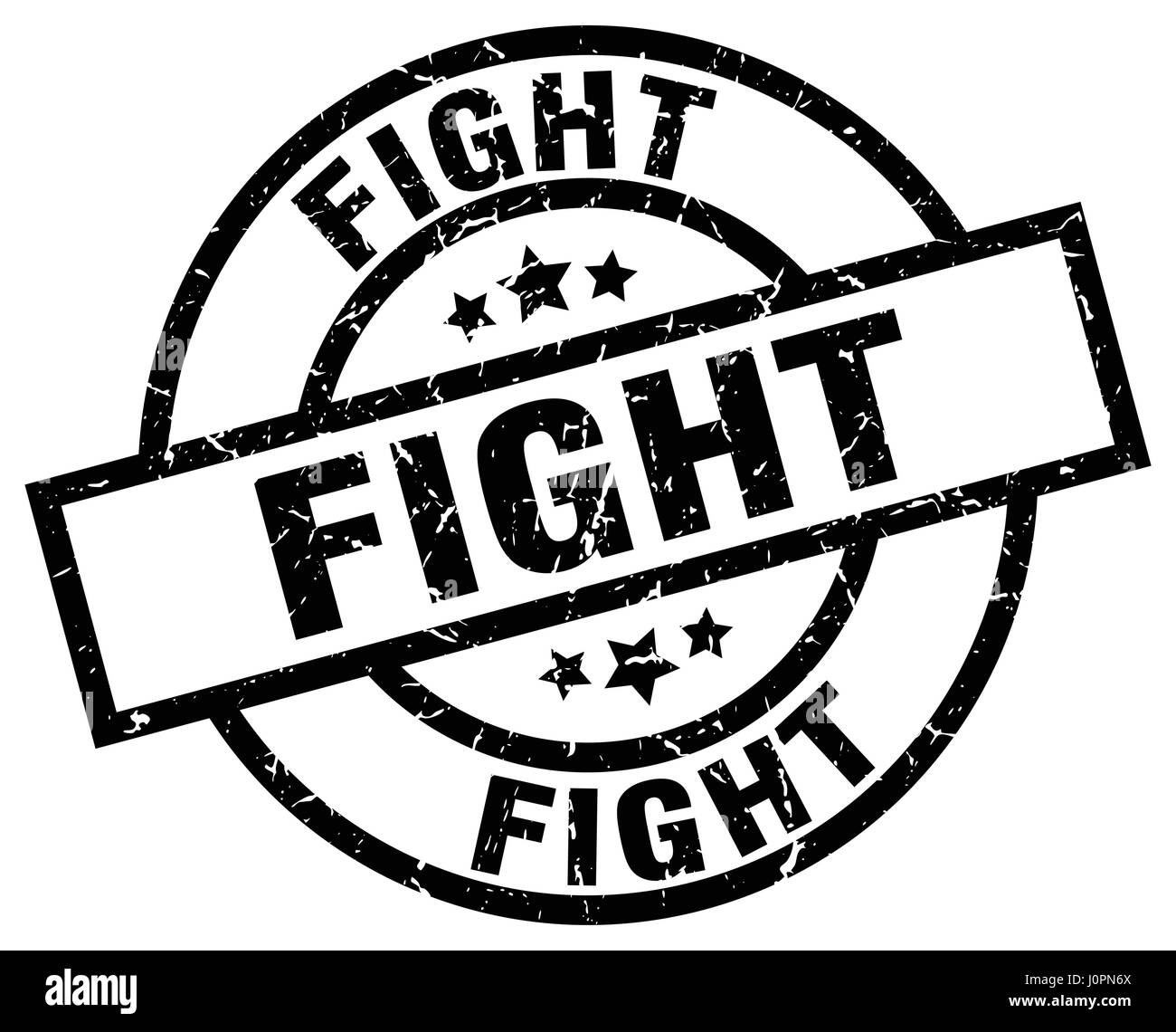 fight round grunge black stamp Stock Vector Image & Art - Alamy