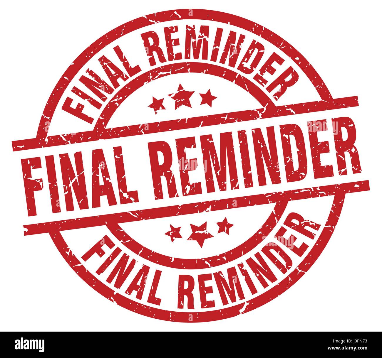 Reminder red round grunge Stock Vector Images - Alamy