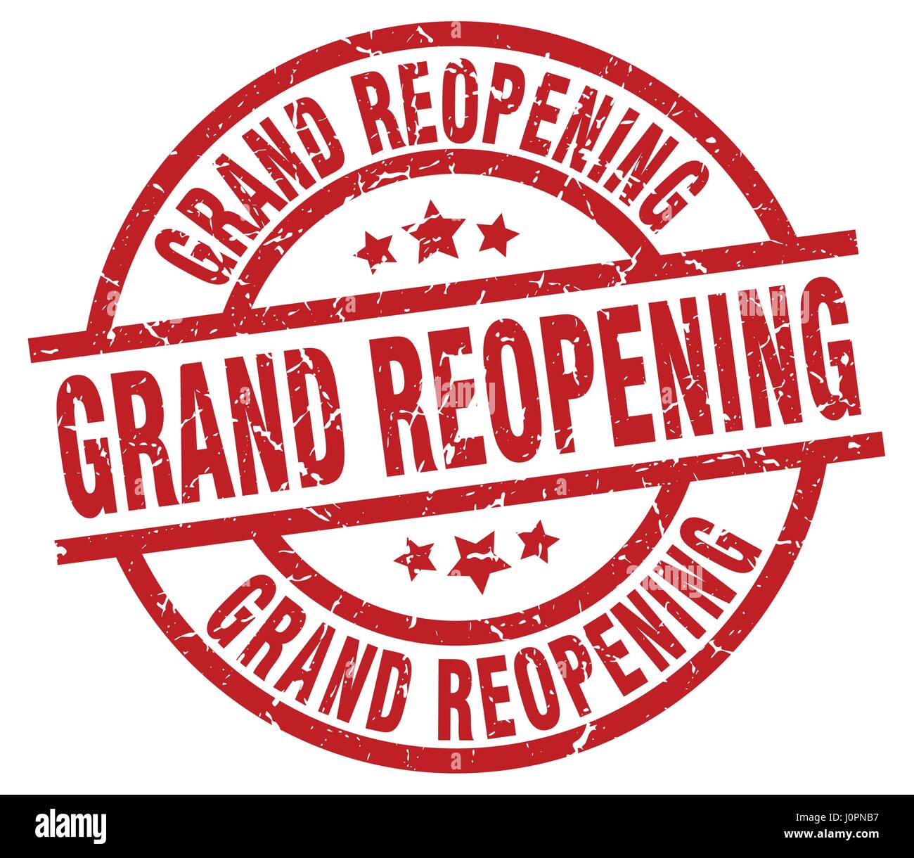 Grand reopening red grunge hi-res stock photography and images - Alamy