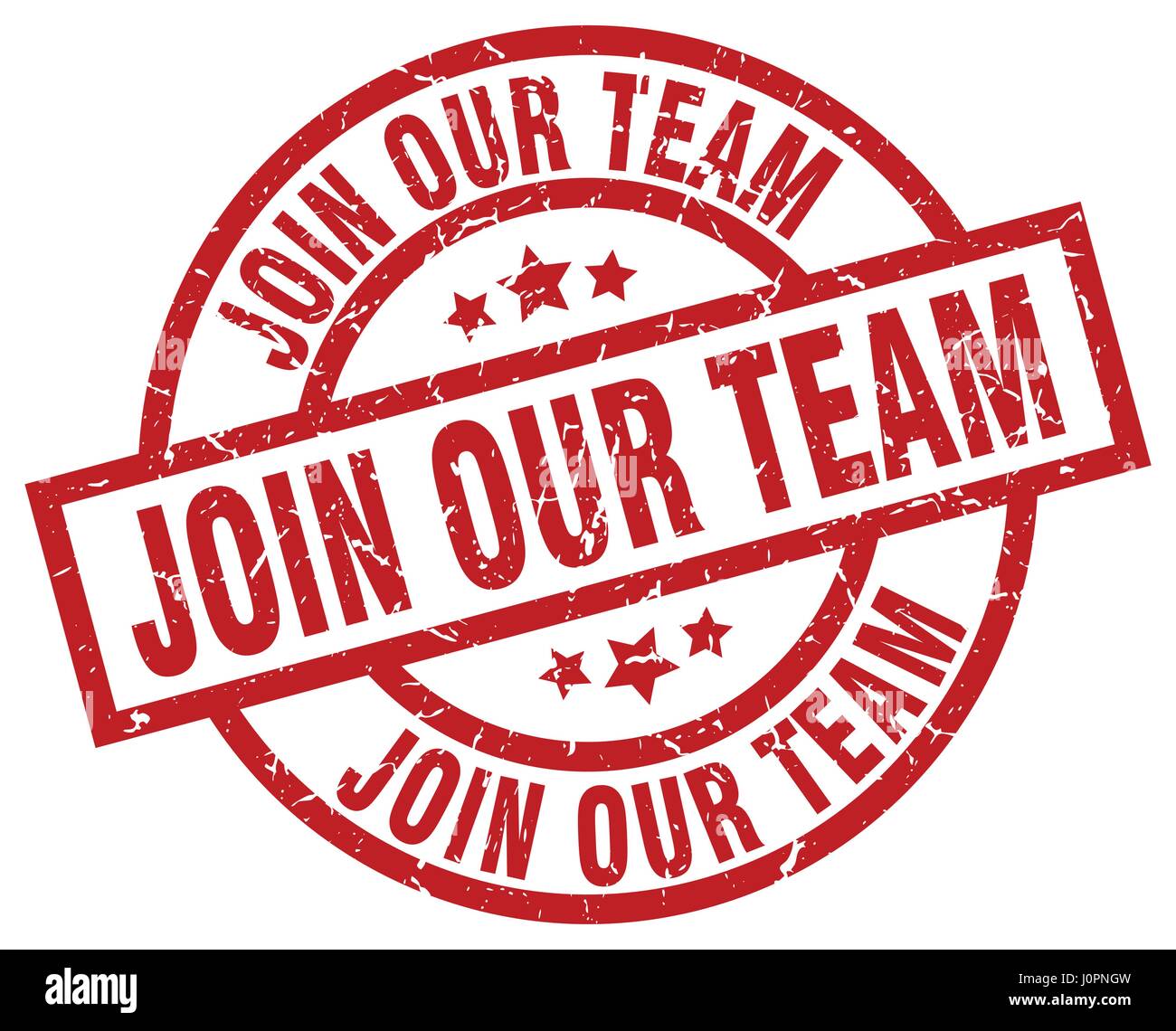 join our team round red grunge stamp Stock Vector Image & Art - Alamy