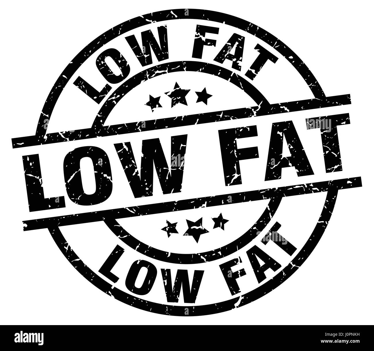 low fat round grunge black stamp Stock Vector Image & Art - Alamy