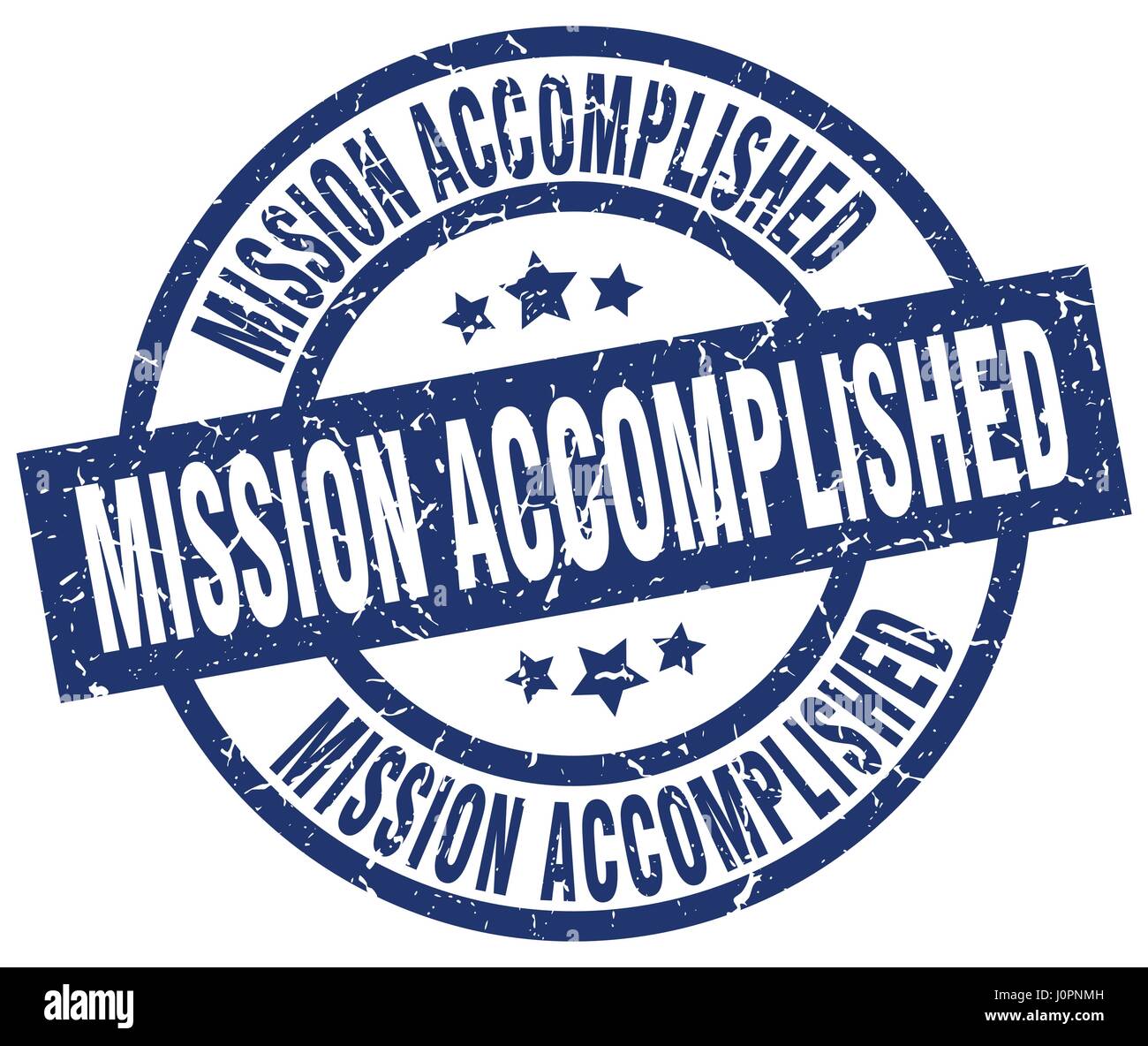 mission accomplished blue round grunge stamp Stock Vector Image & Art ...